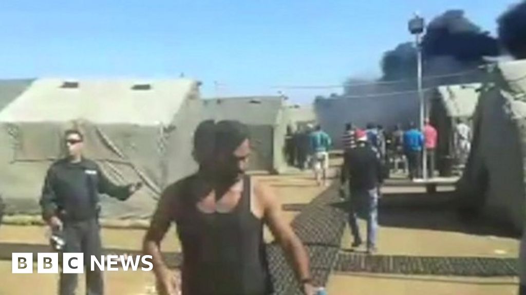 Migrant crisis: New footage shows refugee unrest at UK base in Cyprus ...