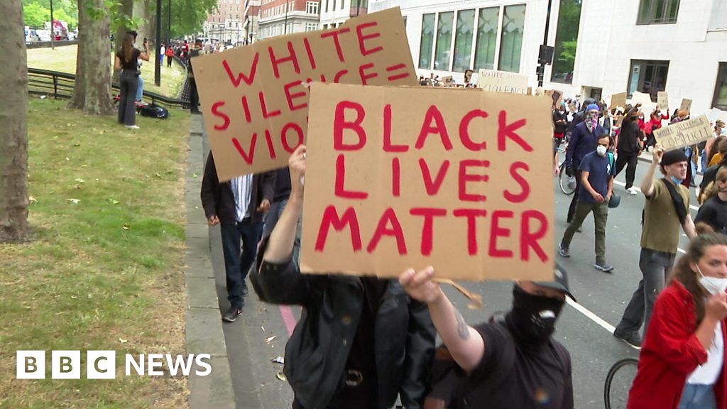 George Floyd: Thousands join Black Lives Matter protest in London - BBC ...