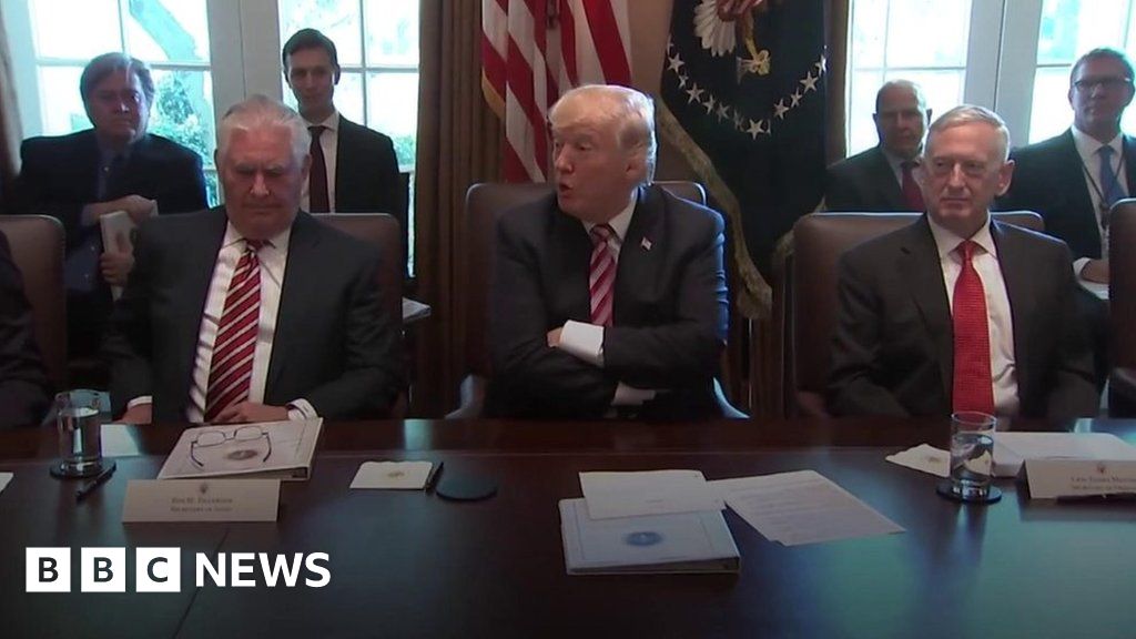 Trump's top team express their honour in serving him - BBC News