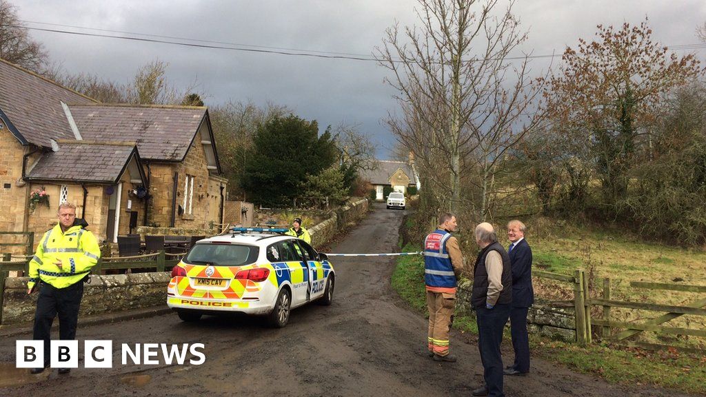 Two feared dead in Lucker house fire - BBC News