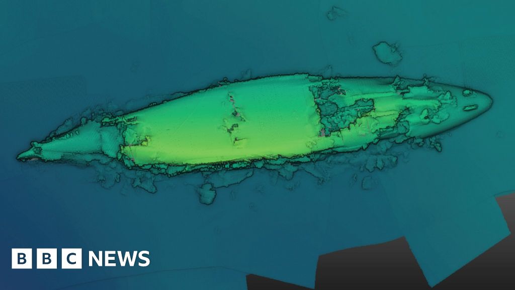 First echosound image of Scapa Flow battleship wreck - BBC News