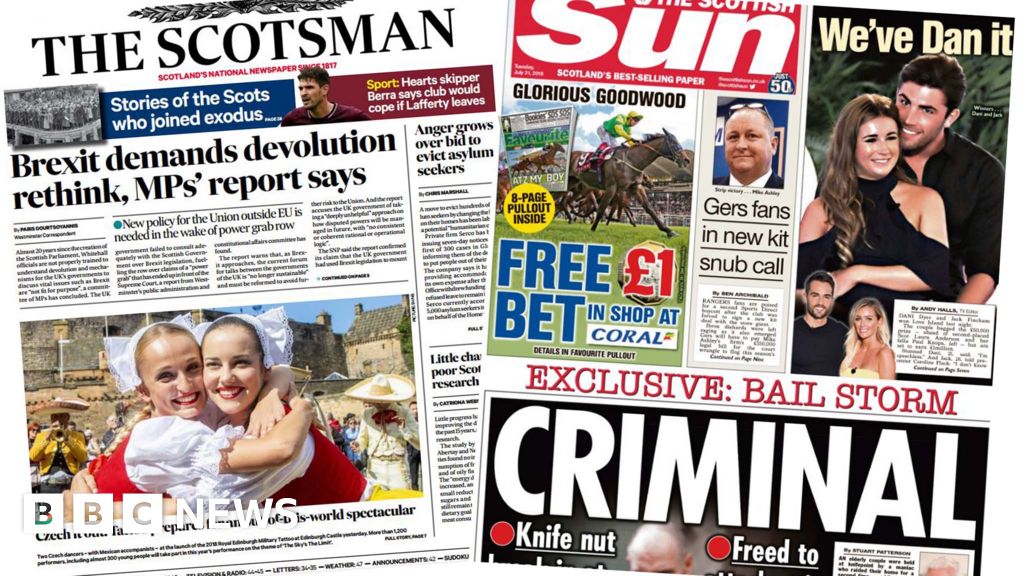 Scotland's papers: 'Abolish Scotland Office' - BBC News