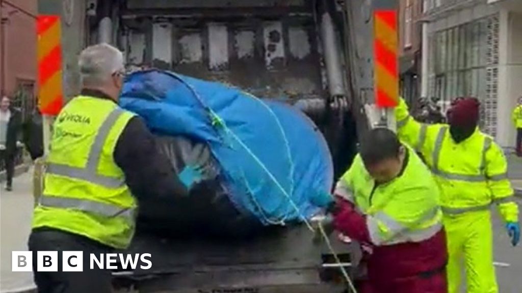 Homeless tents destroyed during police operation