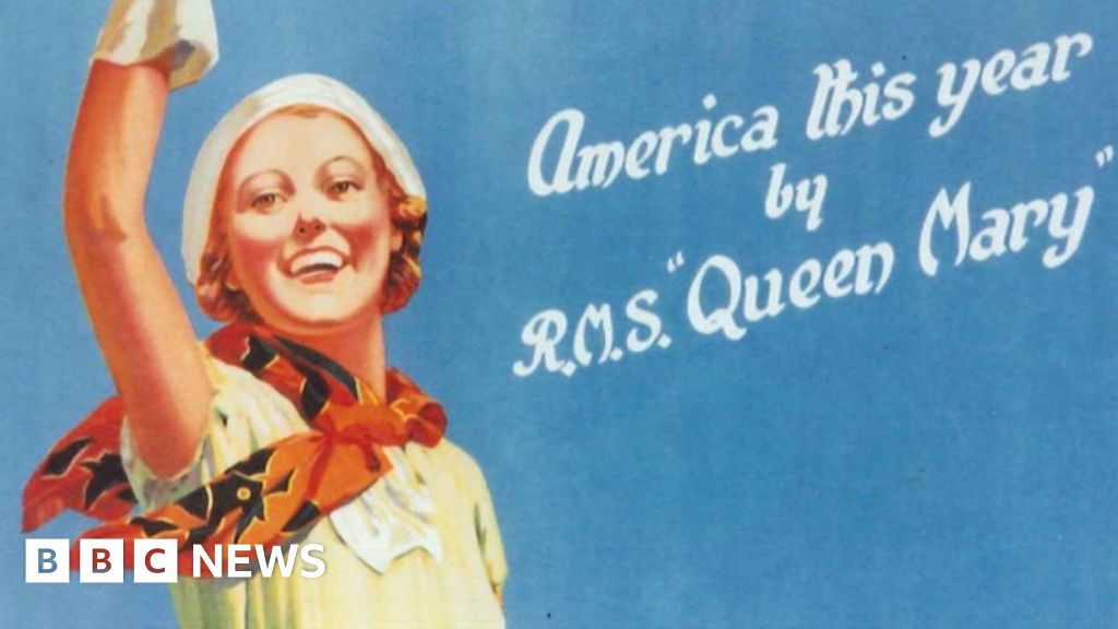 Vintage Cunard liner posters go on display in Liverpool