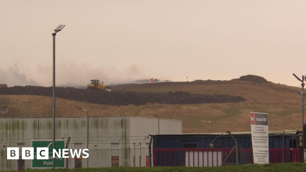 Hartlepool landfill site fire: Watercourse sampled as fire burns for ...