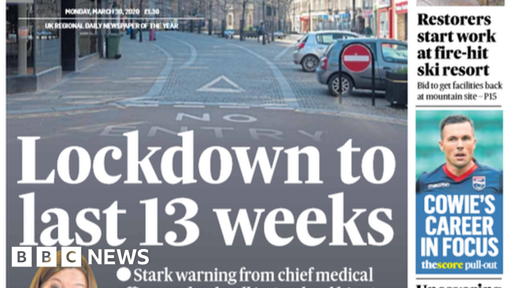 The papers: Lockdown until June and call for NHS volunteers - BBC News