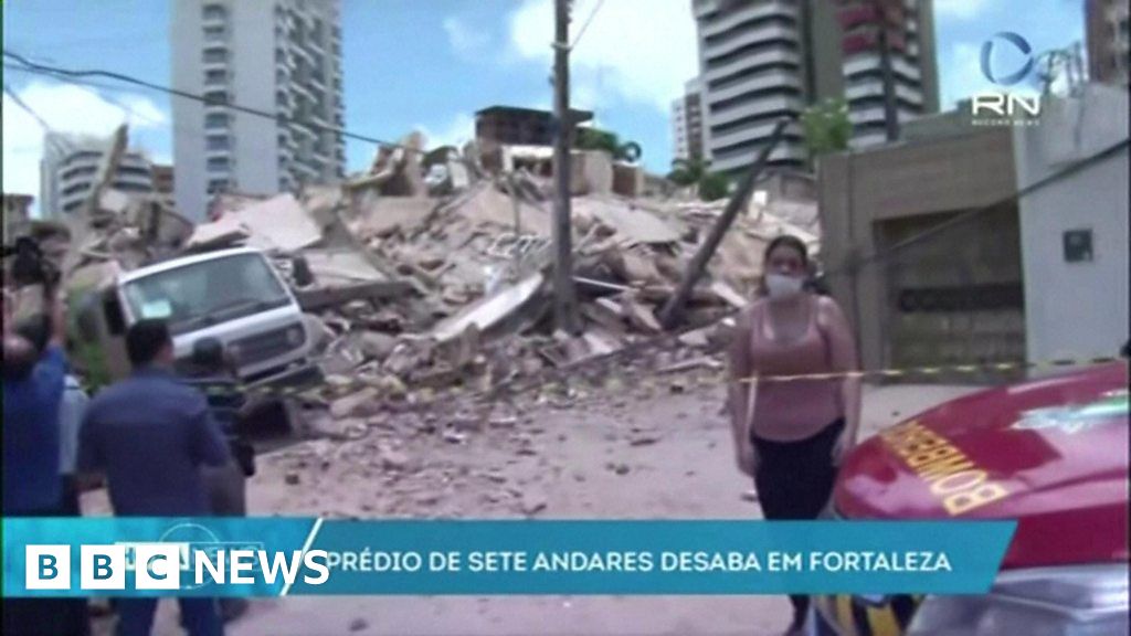 Brazil building collapse: Footage shows debris in Fortaleza