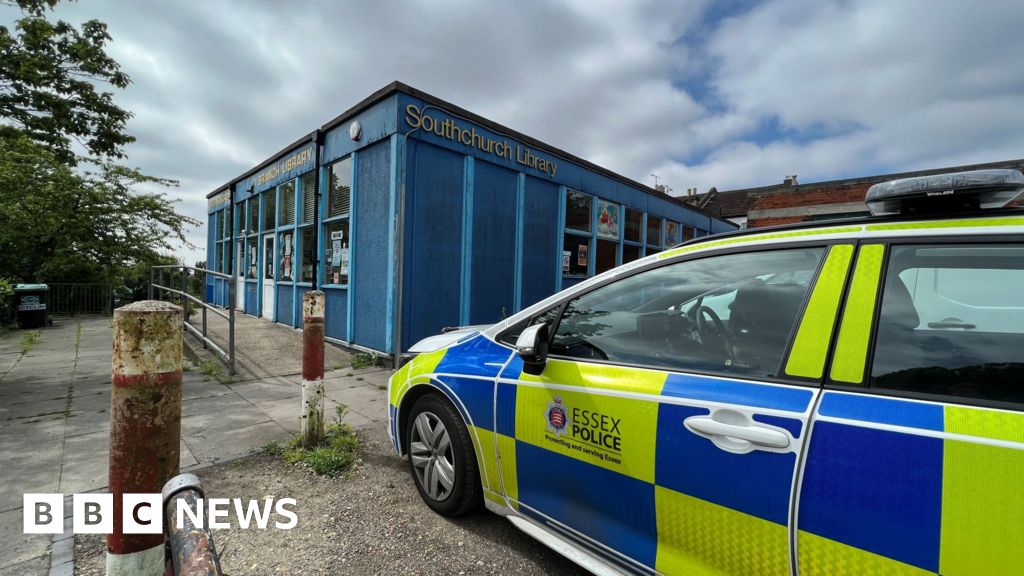 Southend pub-goers see 'light' - and save burning library - BBC News