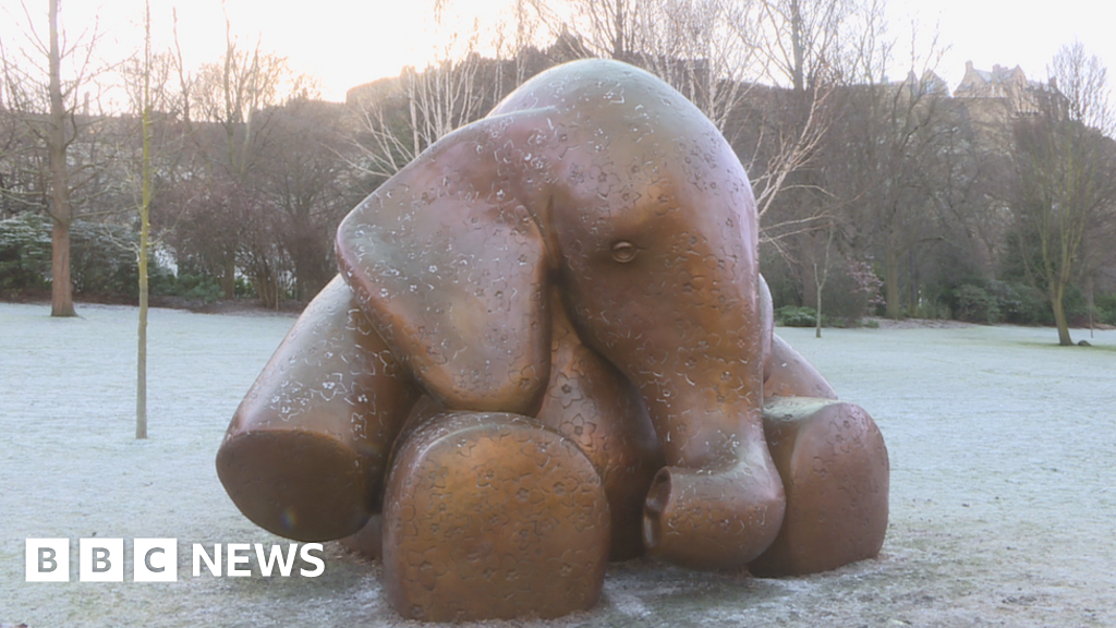 crying elephant statue