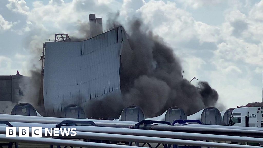 Controlled explosion at Fawley Power Station site