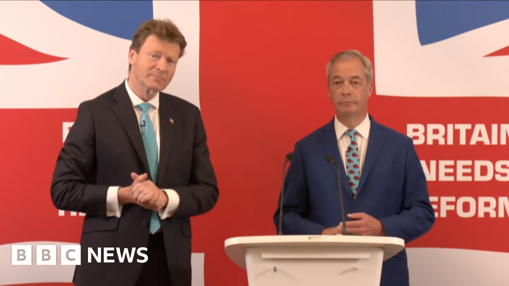Watch: Farage questioned on Reform UK candidate's Hitler claim - BBC News