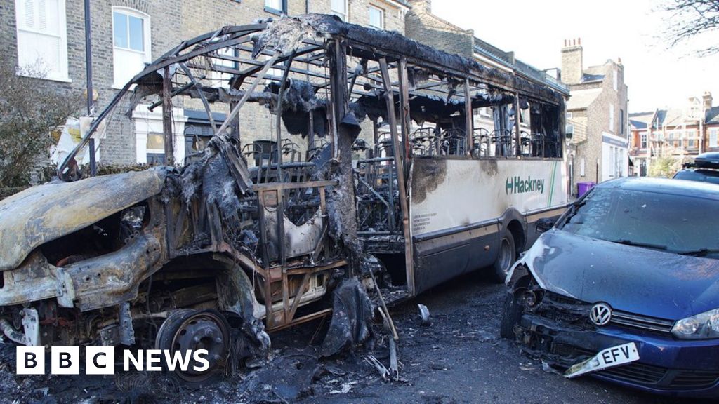 Hackney: Children evacuated as school bus catches fire