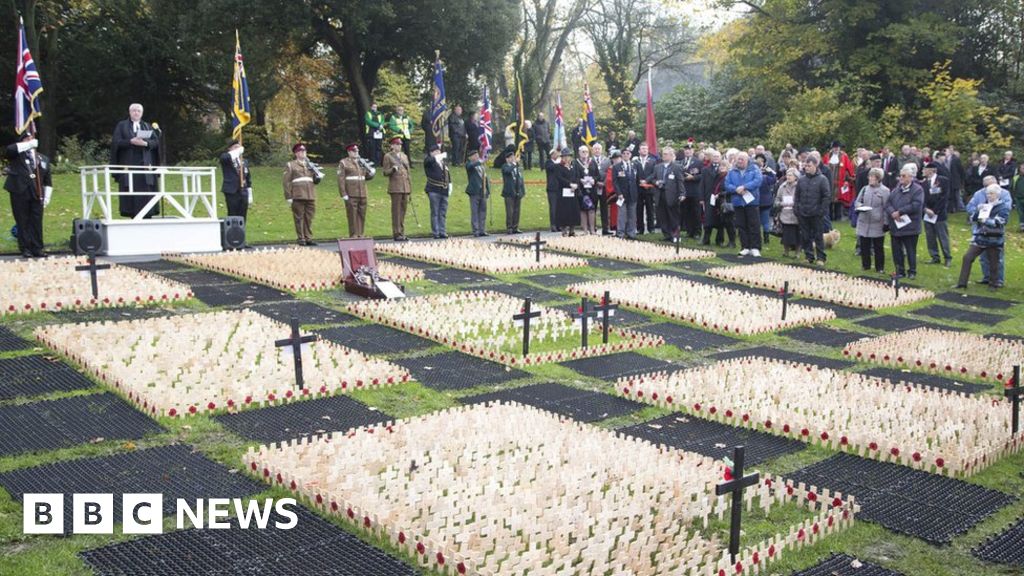 Field of Remembrance honours service men and women - BBC News
