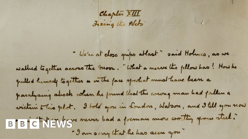 Handwritten Sherlock Holmes manuscripts up for auction in New York ...