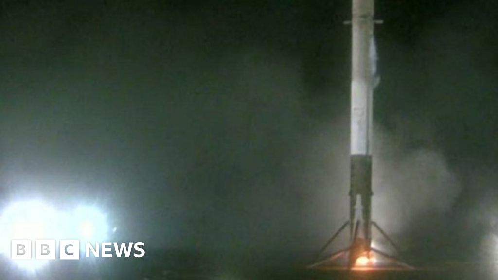 SpaceX rocket lands safely back on earth - BBC News