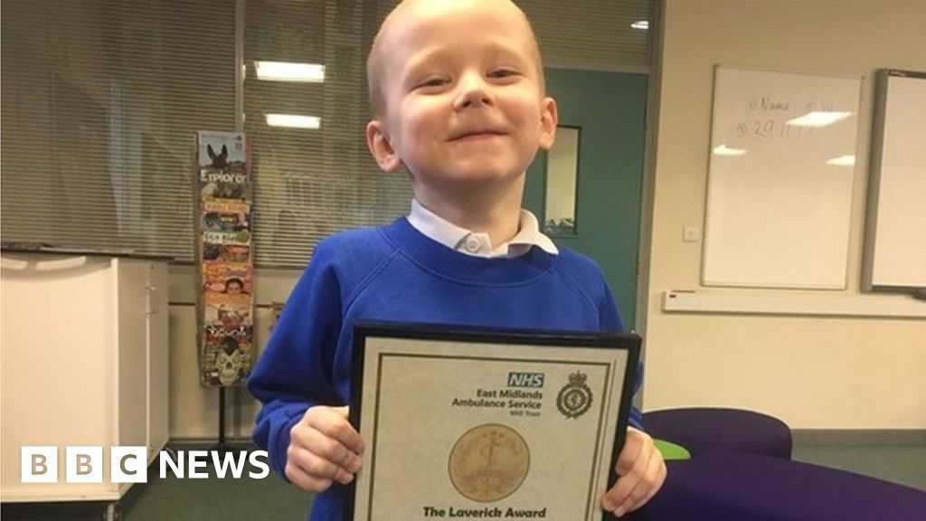 Boy who dialled 999 after his mother collapses wins bravery award - BBC ...