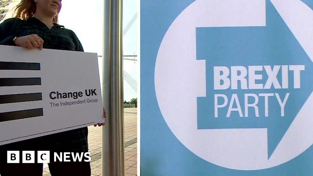 EU elections: Change UK and Brexit Party rallies