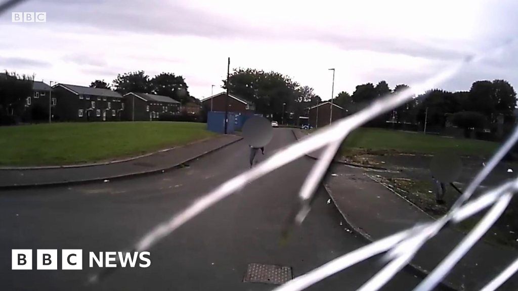 'Lawless' Manchester youths filmed in delivery van attack - BBC News