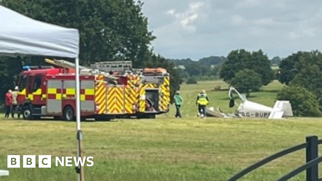 Two injured after plane crash at Suffolk country hall - BBC News
