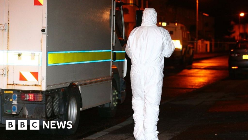West Belfast explosives find: Woman, 21, and man, 29, arrested - BBC News