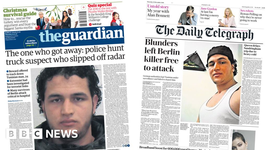 Newspaper headlines: Europe's most-wanted man 'slipped off radar' - BBC ...