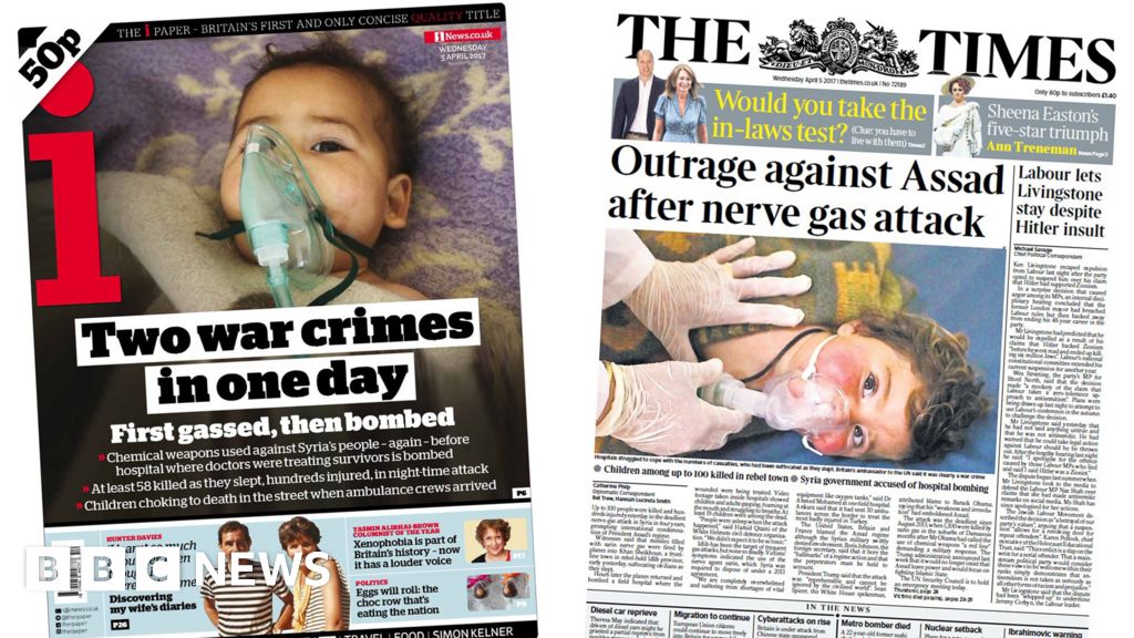 Newspaper headlines: Syria attack and diesel car tax - BBC News