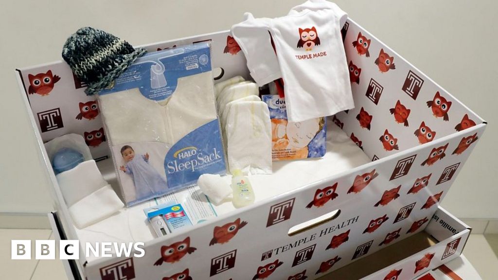 Cardboard boxes for babies - BBC News