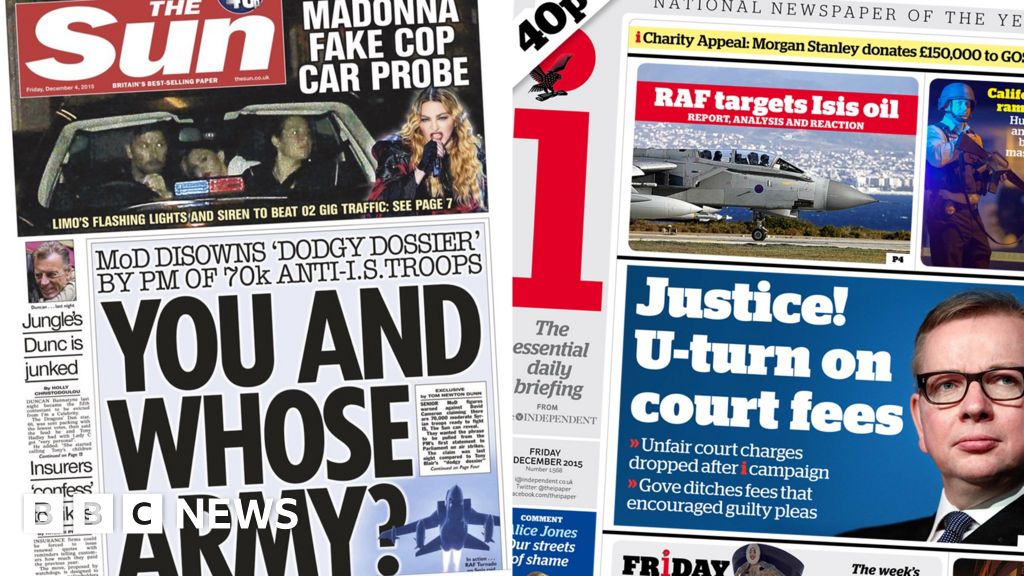 Newspaper headlines: Syria troops claim, 'victory for justice' and cool ...