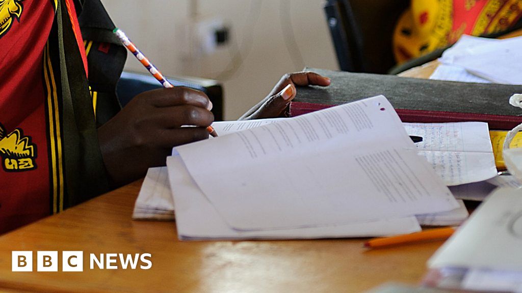 Questions are being asked about Kenya's secondary school exams. - BBC News