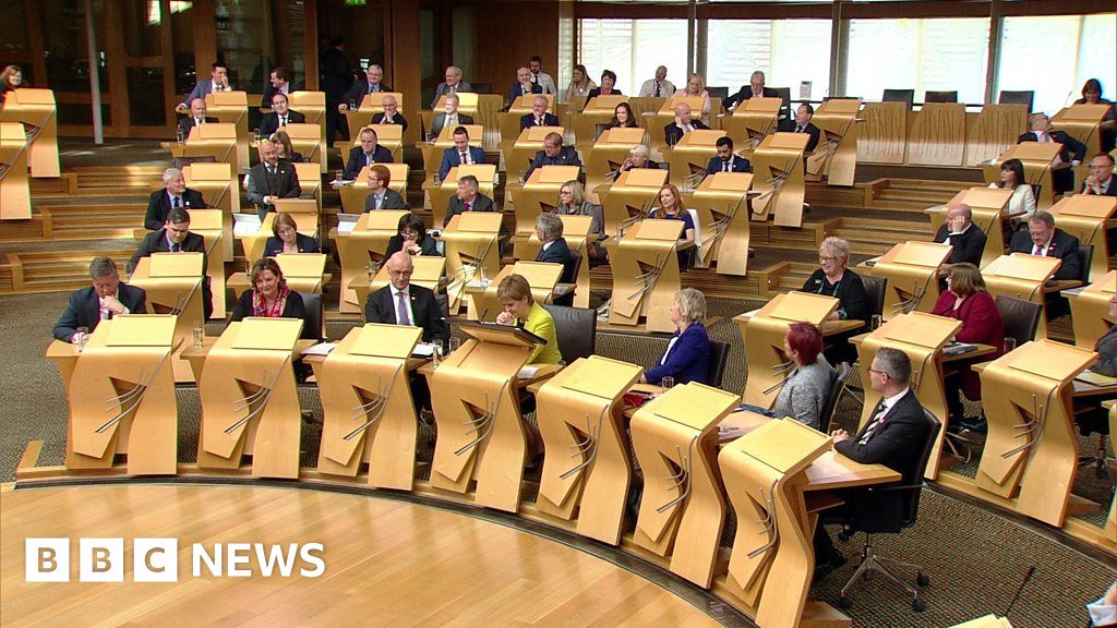 MSPs told off for shouting in the Scottish Parliament - BBC News
