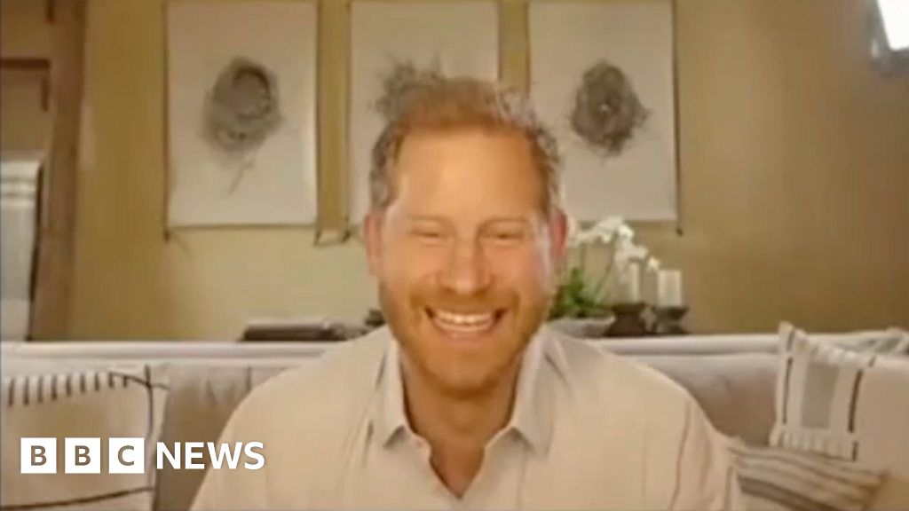 Prince Harry surprises Nottinghamshire mum on Zoom call - BBC News