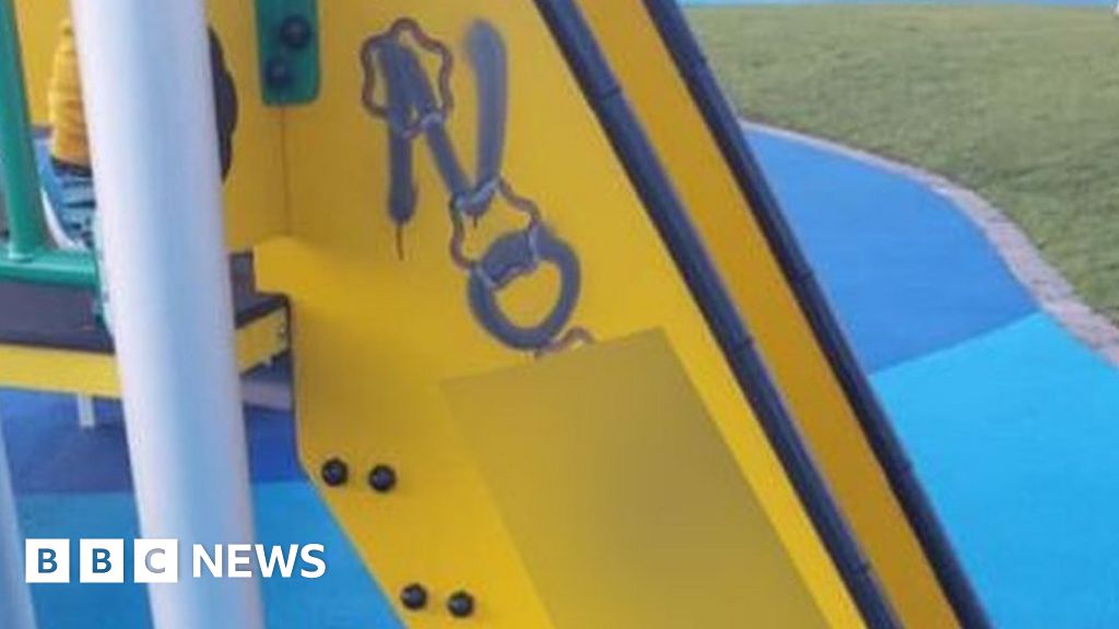 Orangefield Park: 'Disgusting' graffiti daubed on playground equipment