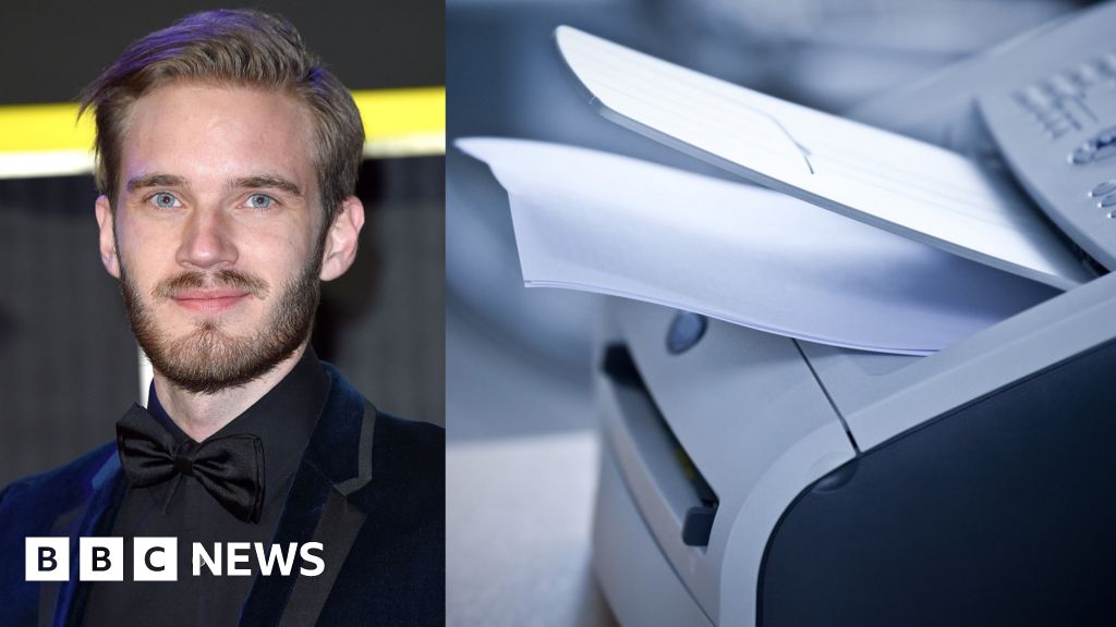 PewDiePie printer hackers strike again - BBC News