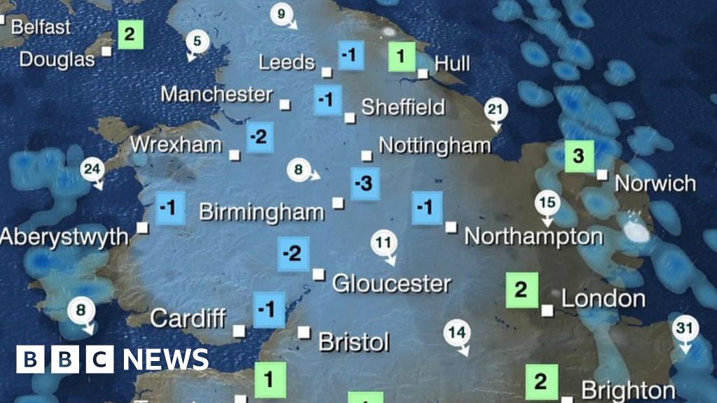 UK forecast: Widespread ice and sub-zero temperatures