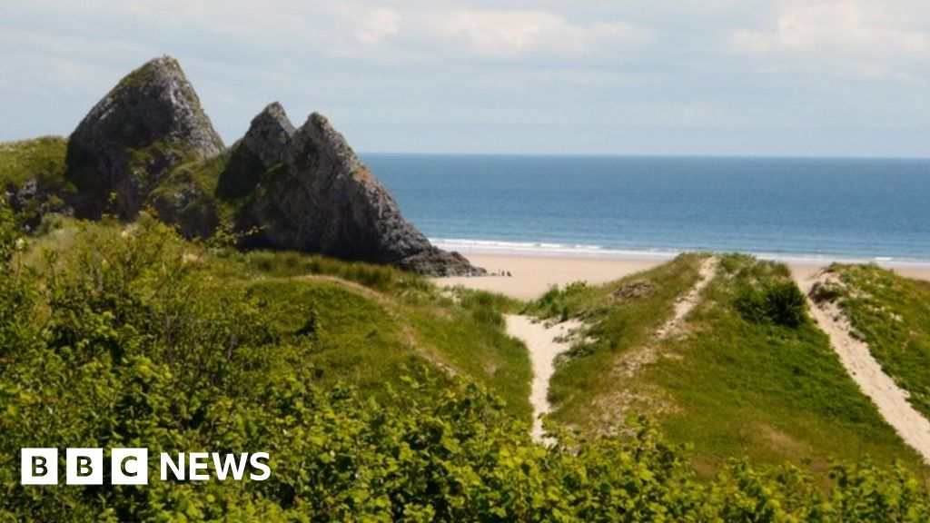 Three Cliffs Bay among lifeguard patrol beaches - BBC News