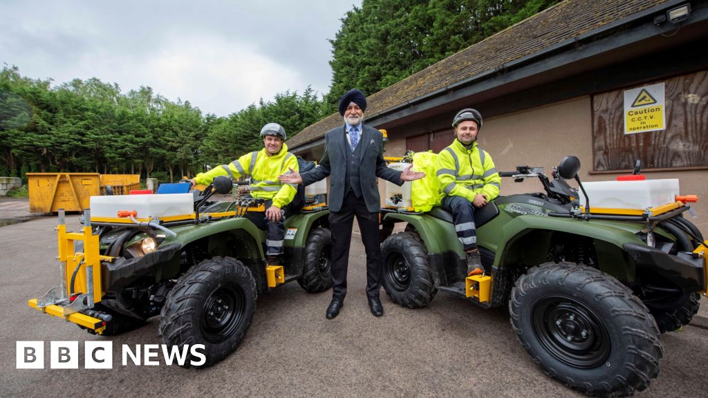 Wolverhampton's weed problem tackled by council quad bikes