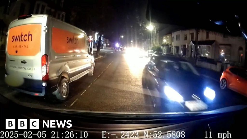 Watch: Drink-driver crash caught on dashcam - BBC News
