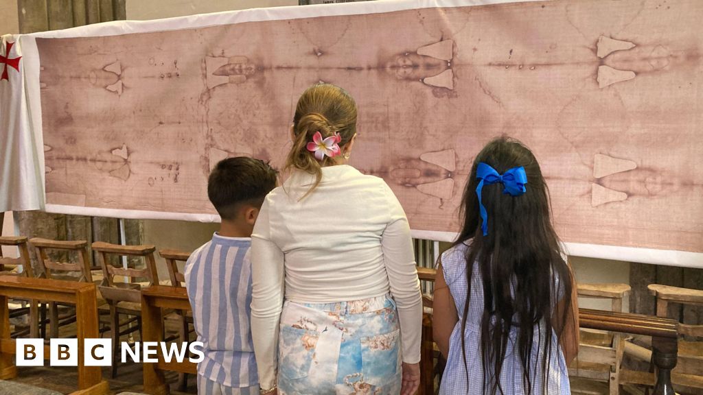 Replica of the Turin Shroud goes on display at Crowland Abbey