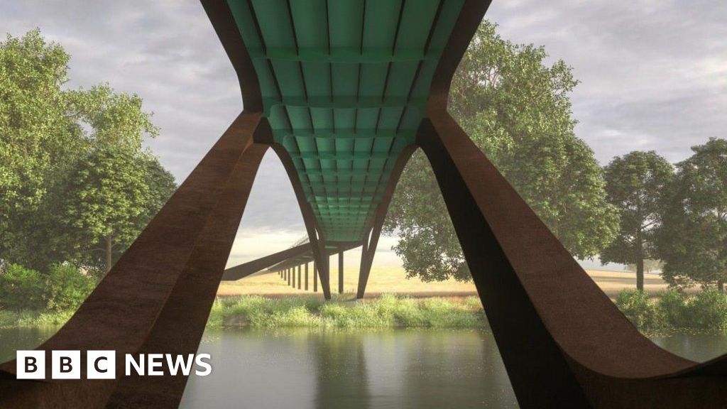 Evesham: Walking and cycling bridge budget set at £16m - BBC News