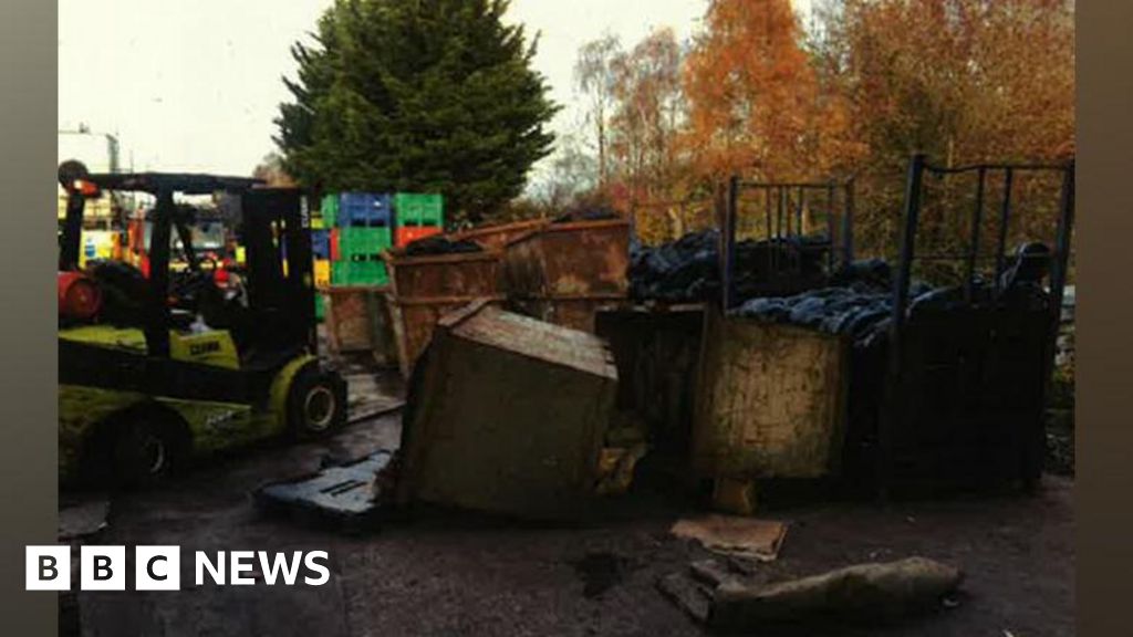Three companies fined after skips fell on man at Carlisle factory - BBC ...
