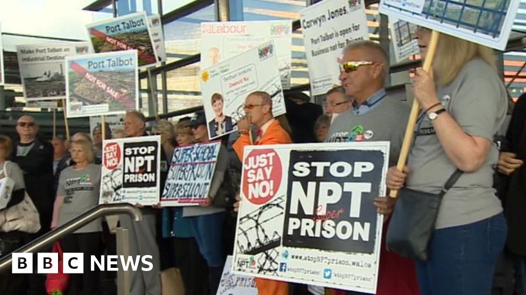 Port Talbot prison: Petition against Baglan plan presented - BBC News