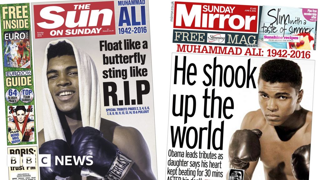 Newspaper headlines: Muhammad Ali dominates front pages - BBC News