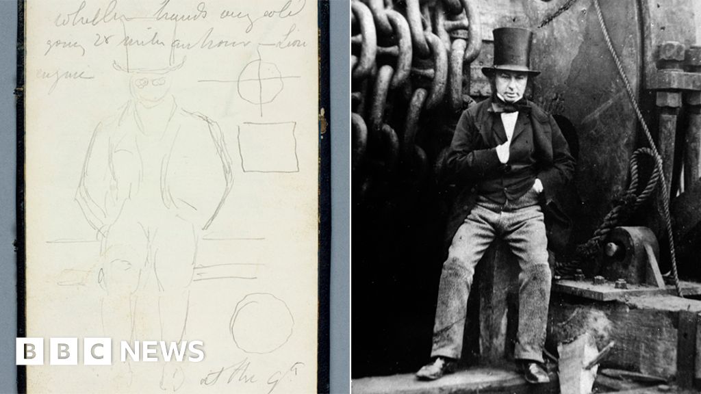 'Selfie' of Brunel looking fed up on a train goes on show in Bristol ...