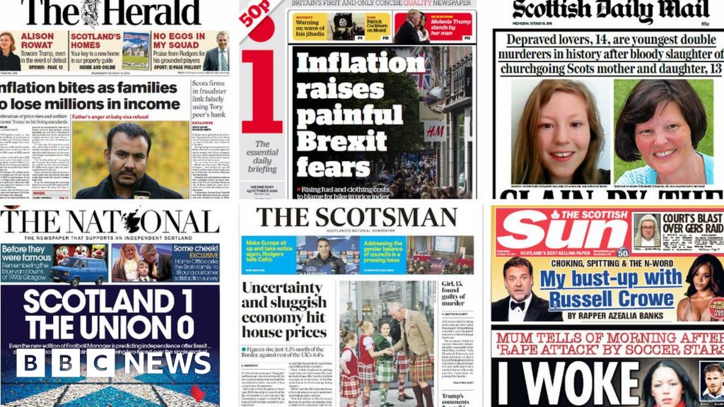Scotland's papers: Inflation 'bites' and double killers - BBC News