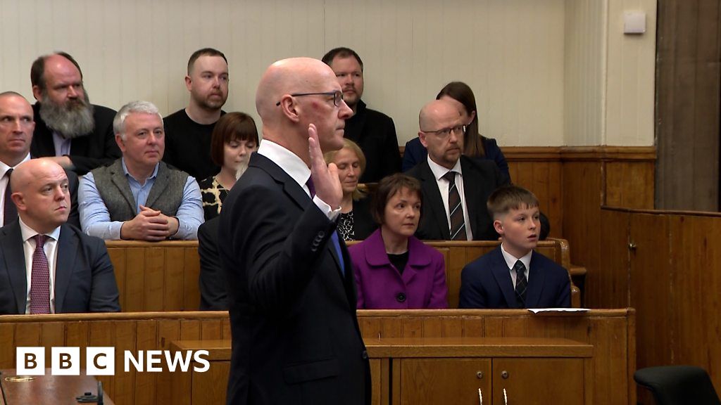 John Swinney sworn in as first minister of Scotland - BBC News