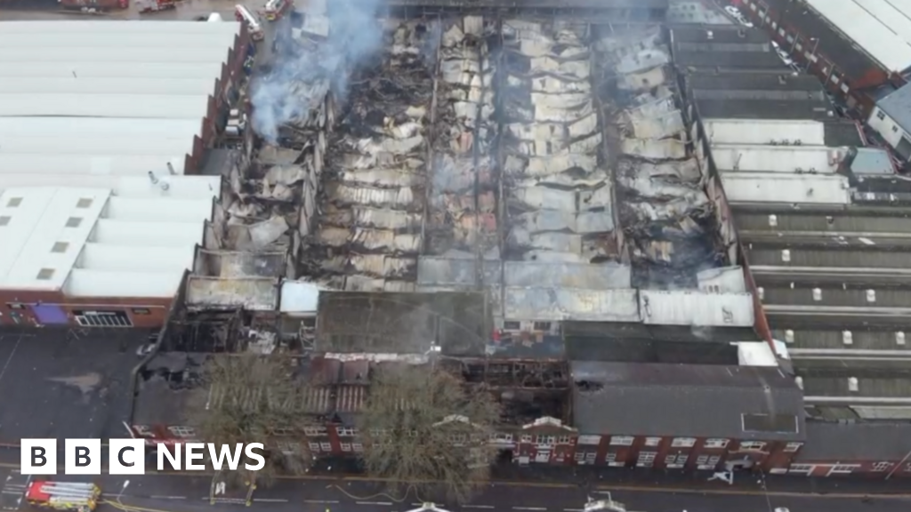 Firefighters remain at site of Wolverhampton factory fire