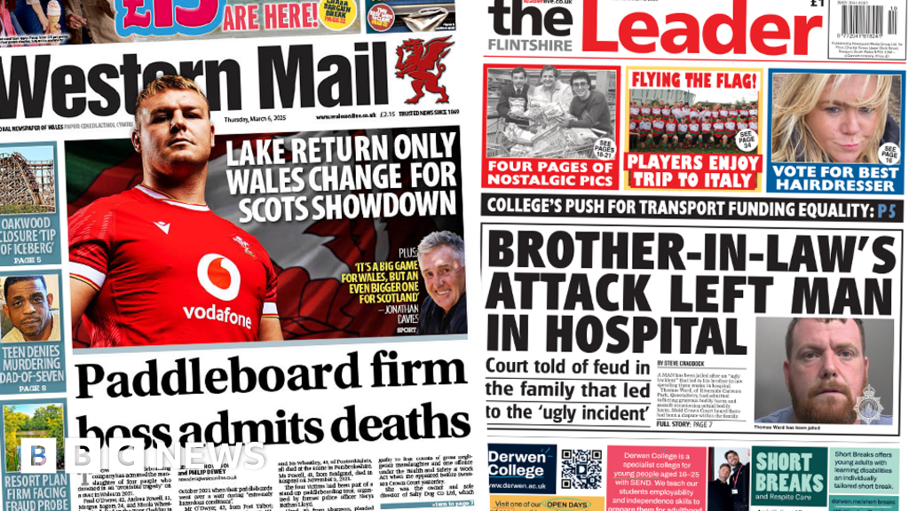 Wales' papers: Paddleboard firm boss admits deaths and brother-in-law's ...