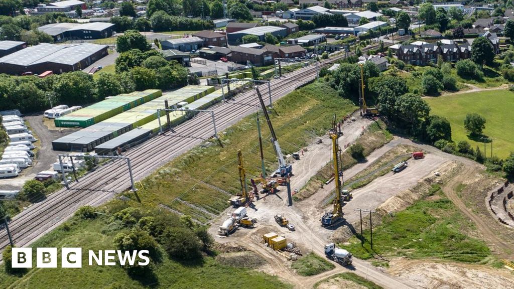 Restoration of Morpeth rail embankment completed - BBC News