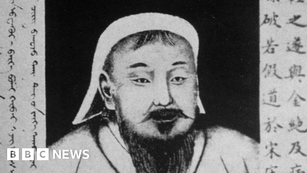Chinese man jailed for stamping on Genghis Khan portrait - BBC News