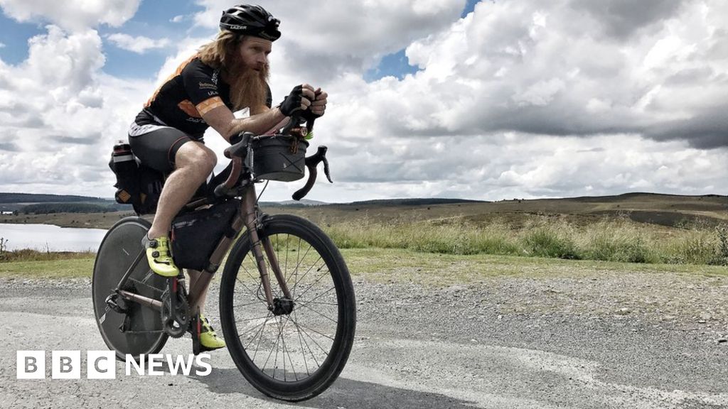 Extreme Cheltenham cyclist aims to cross Europe in 25 days - BBC News